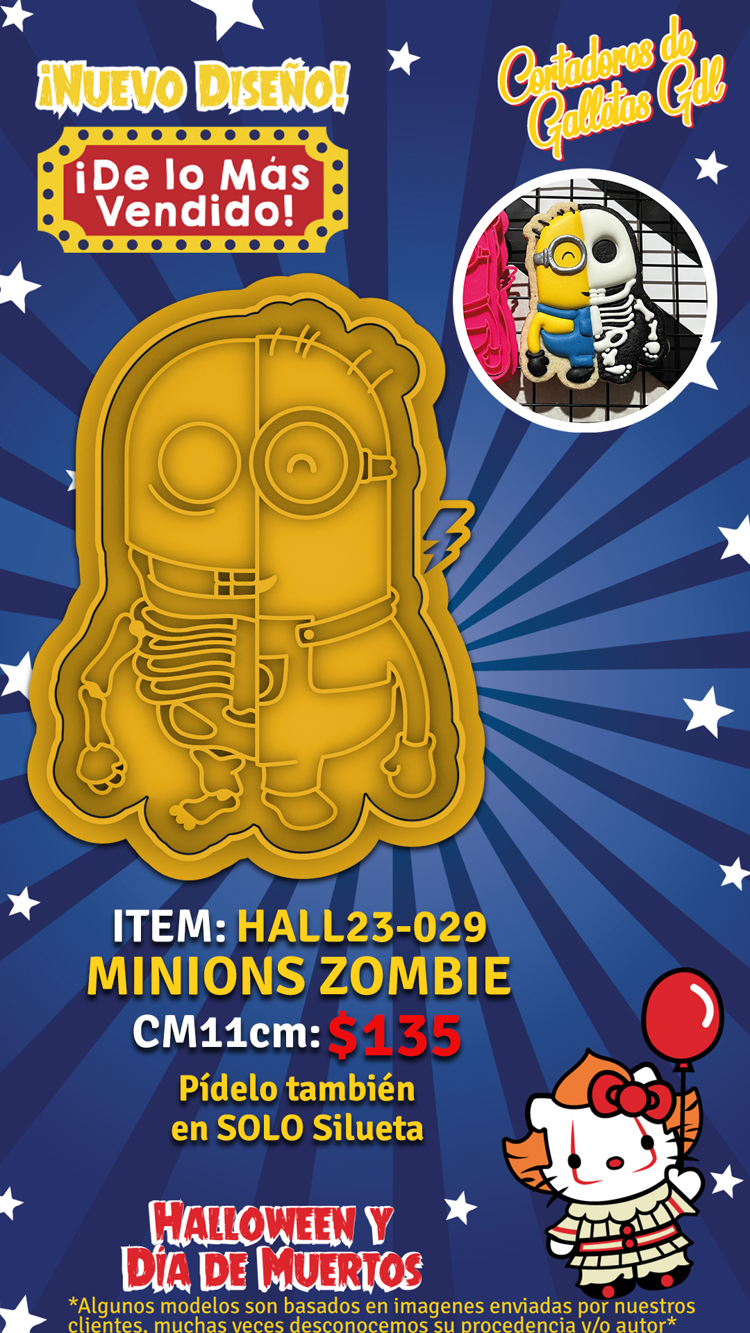 Minions Zombie - Cortadores de galletas GDL