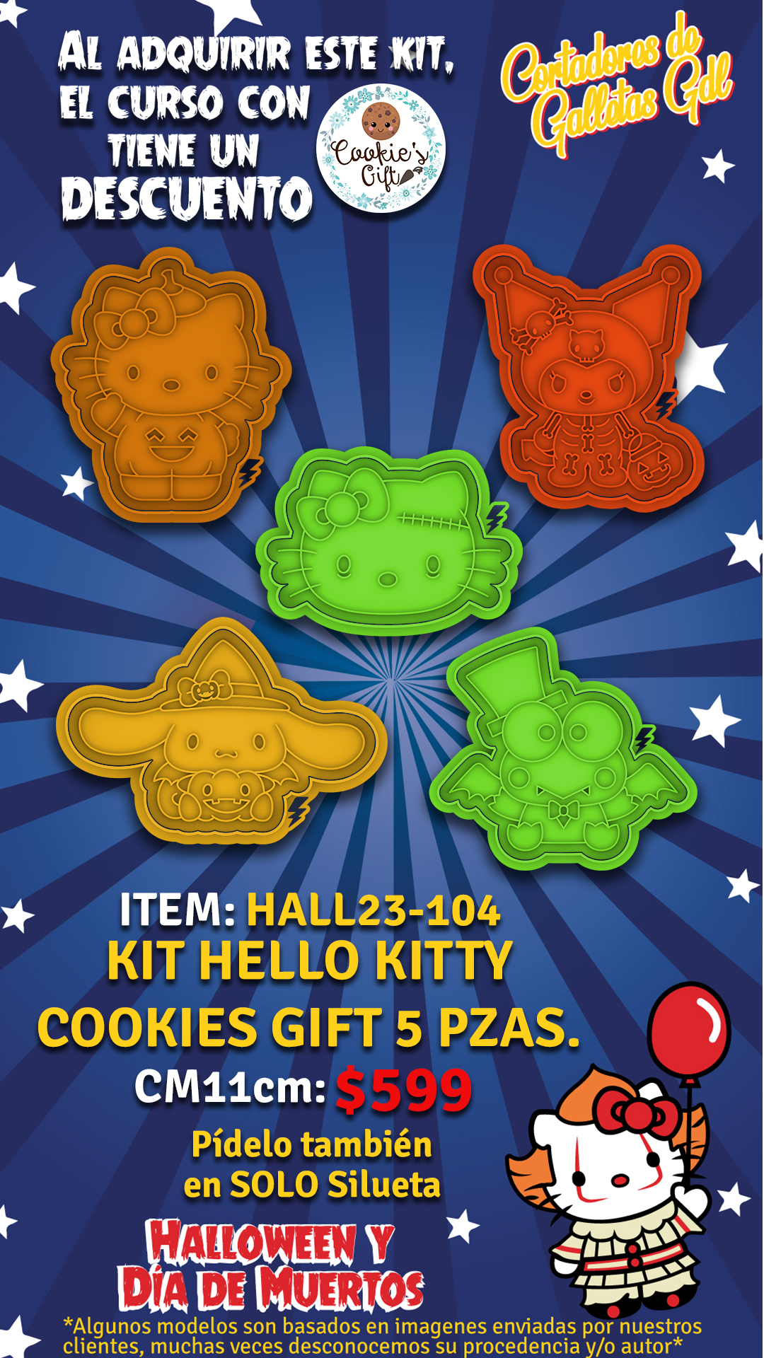 Kit hello kitty Cookie Gift - Cortadores de galletas GDL
