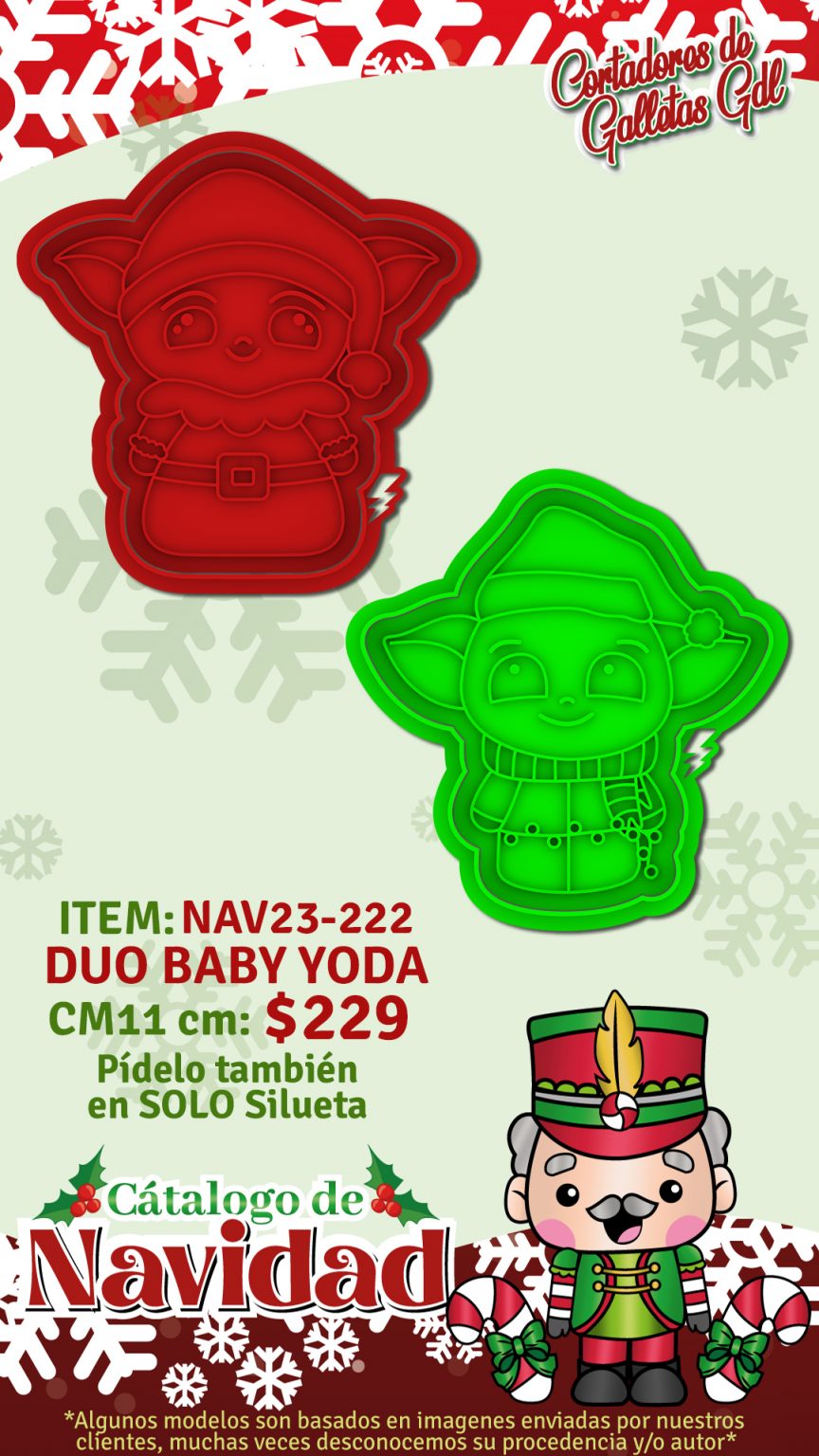 Duo baby yoda - Cortadores de galletas GDL