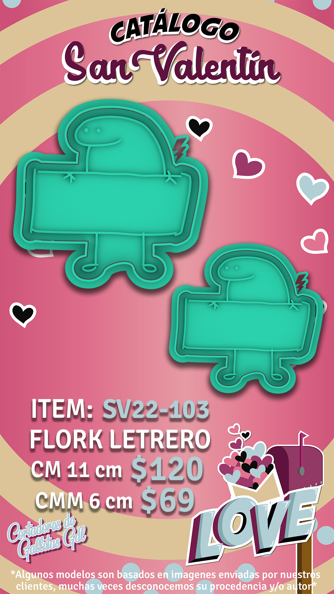 Flork letrero - Cortadores de galletas GDL