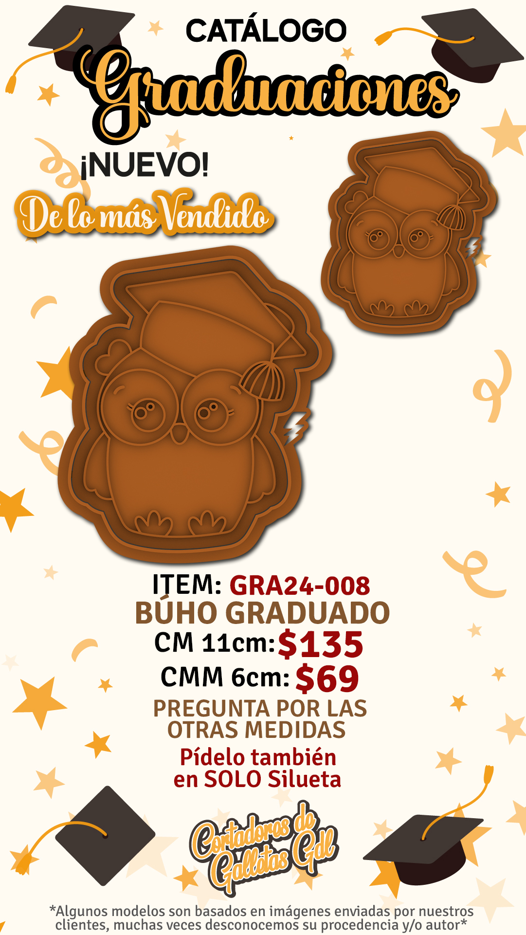 Búho graduado - Cortadores de galletas GDL